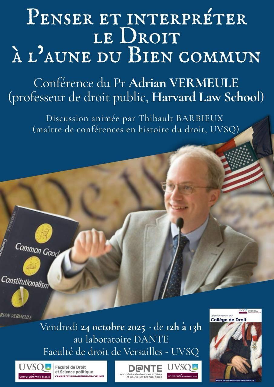 Conférence du Professeur Adrian VERMEULE - DANTE